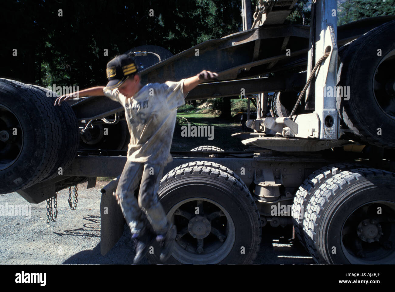 Canada British Columbia MR Todd Ayers 9 works on his father s logging ...