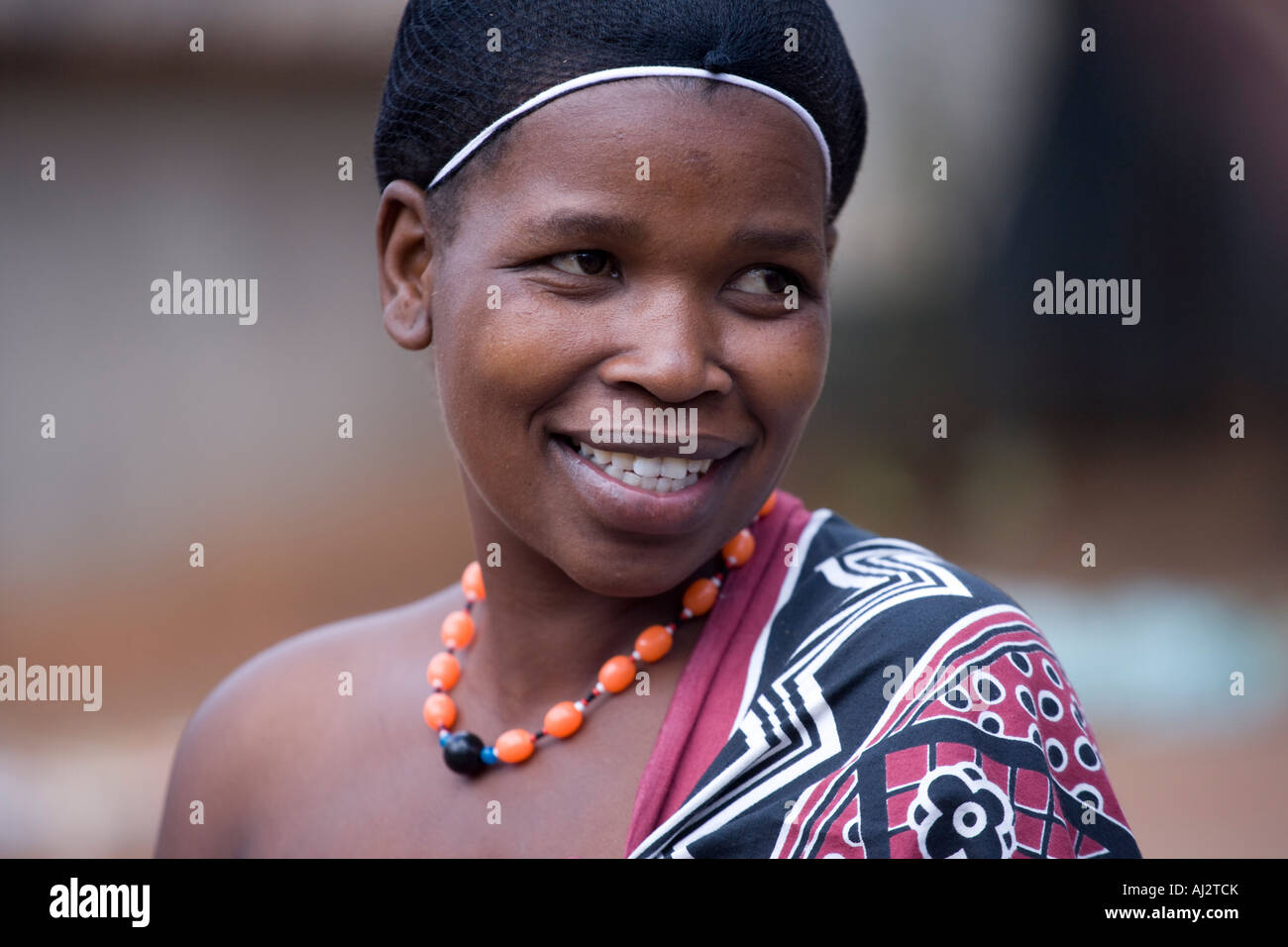 A Swazi woman in Milwane Game Reserve, Swaziland Stock Photo - Alamy