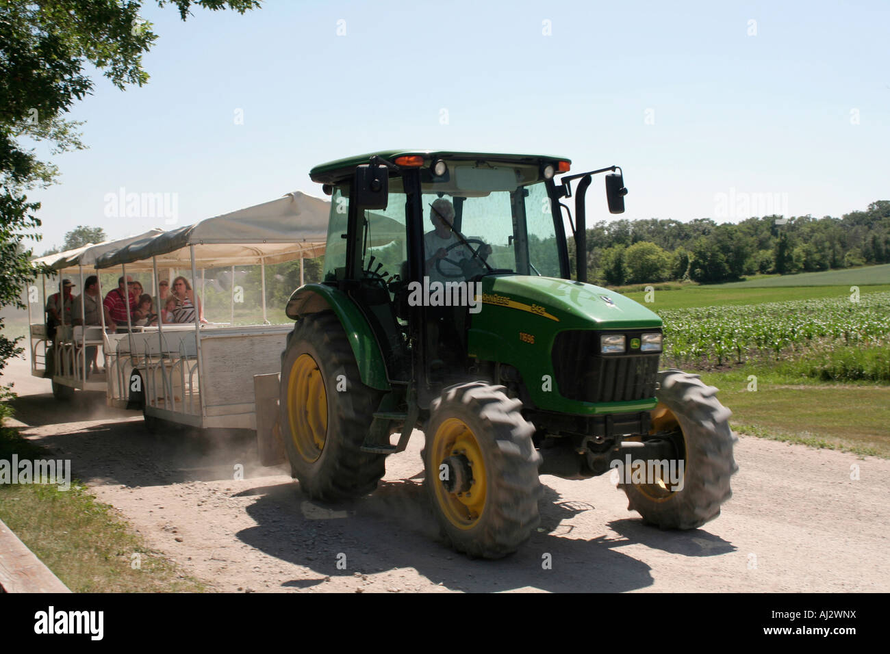 Visitor Transportation via Farm Tractor, Living History Farms Stock ...