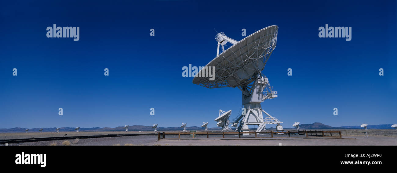 USA New Mexico Socorro 82 foot diameter Very Large Array VLA radio ...
