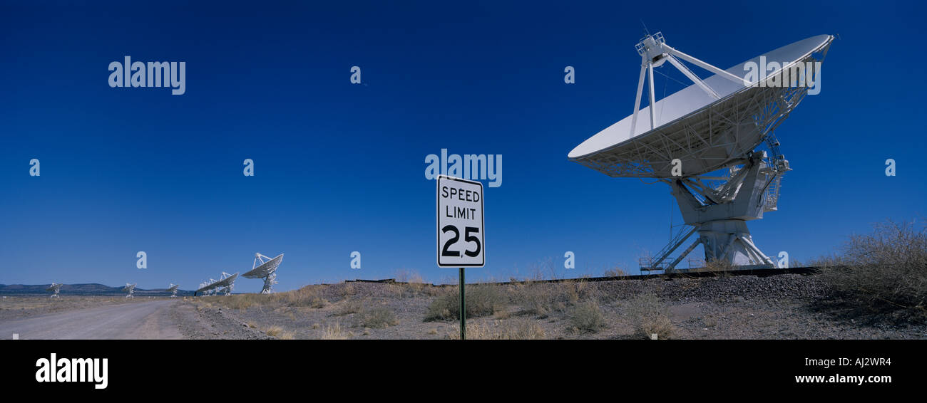 USA New Mexico Socorro Very Large Array VLA radio telescope antennas ...