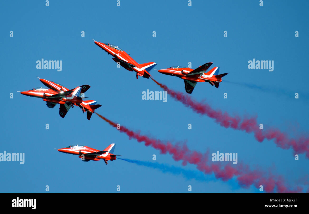 Red Arrows aerobatics team Stock Photo - Alamy