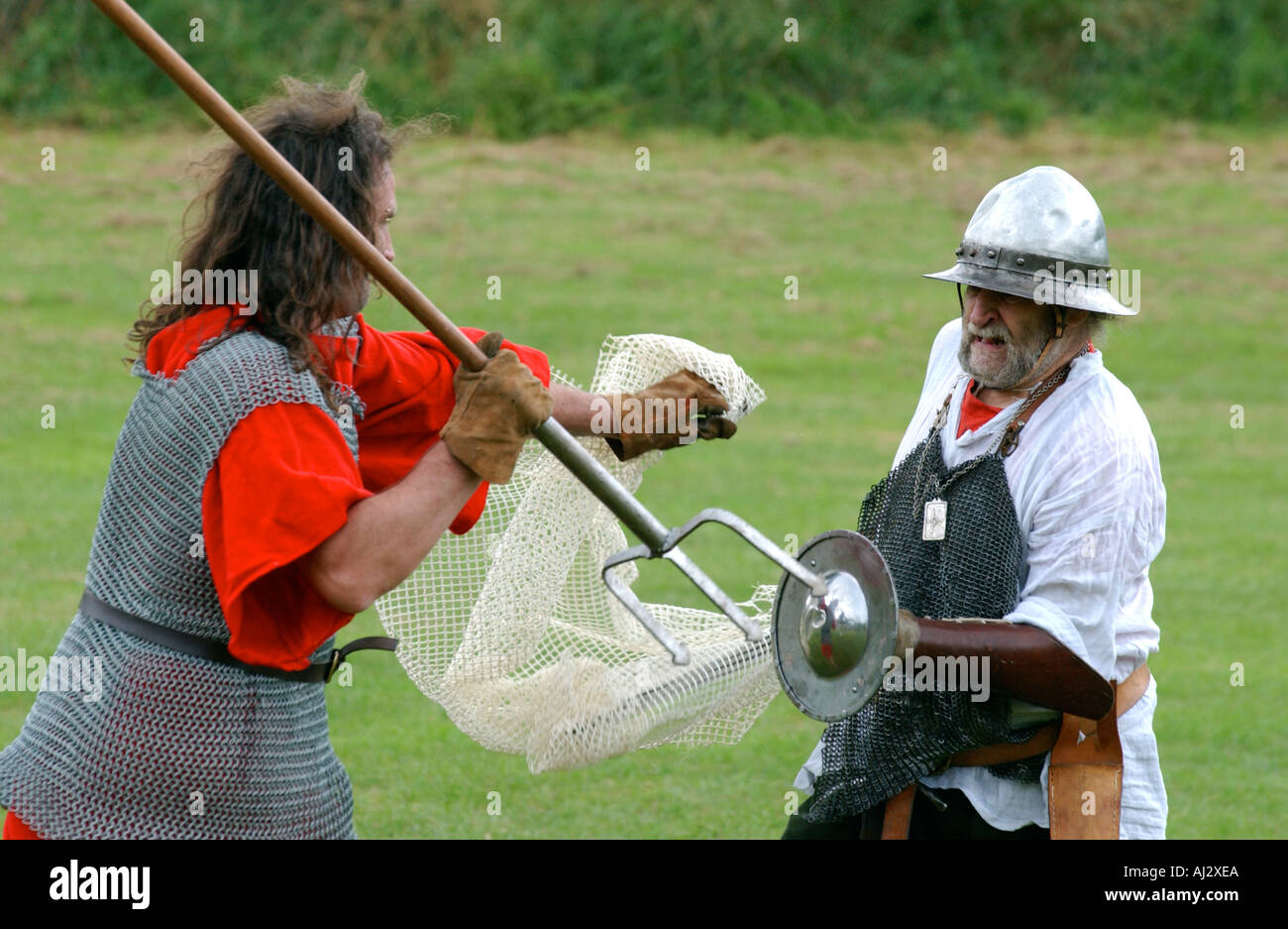 Roman soldier fighting Stock Photo - Alamy