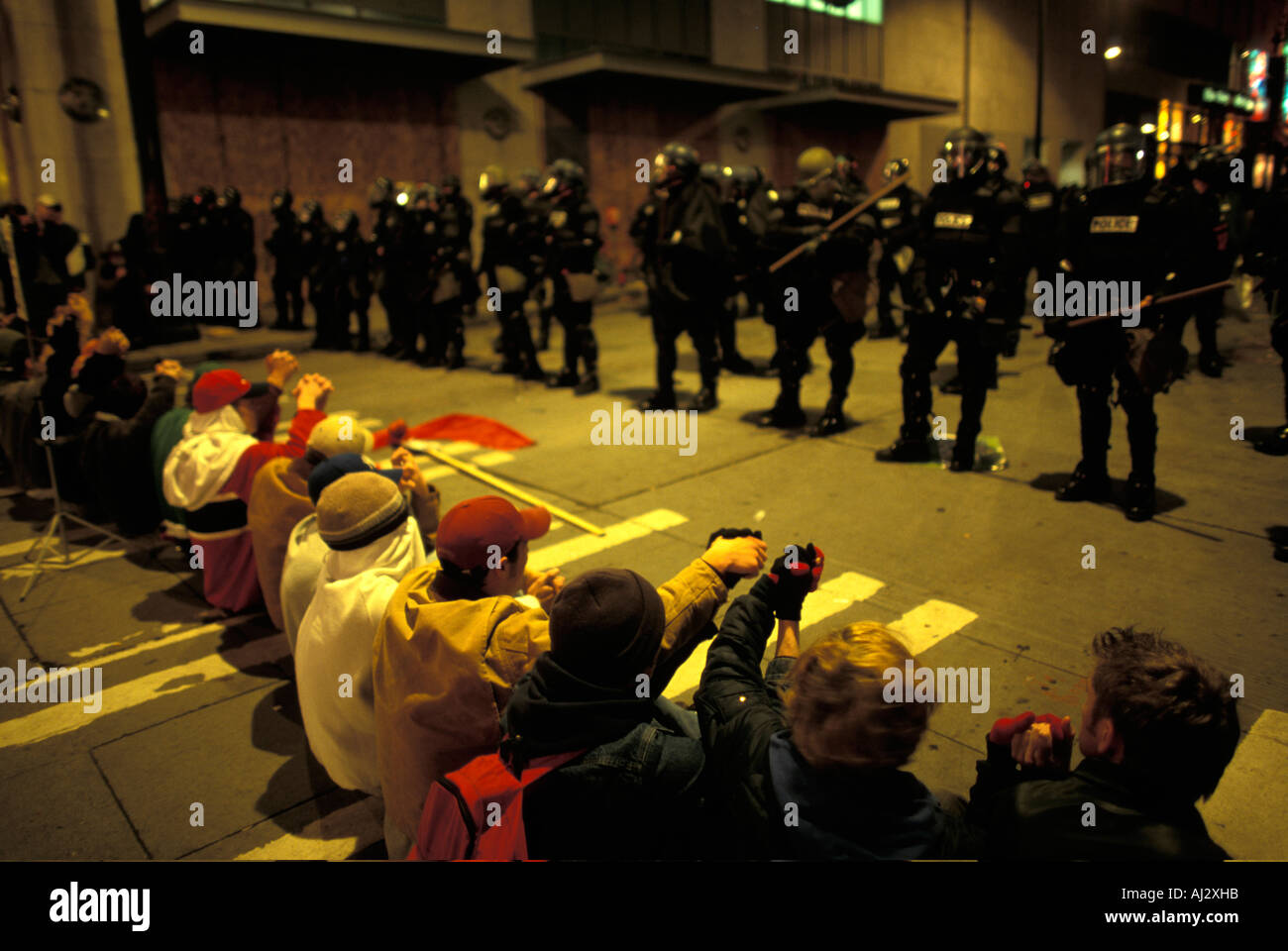 World trade organization protests hi-res stock photography and images ...