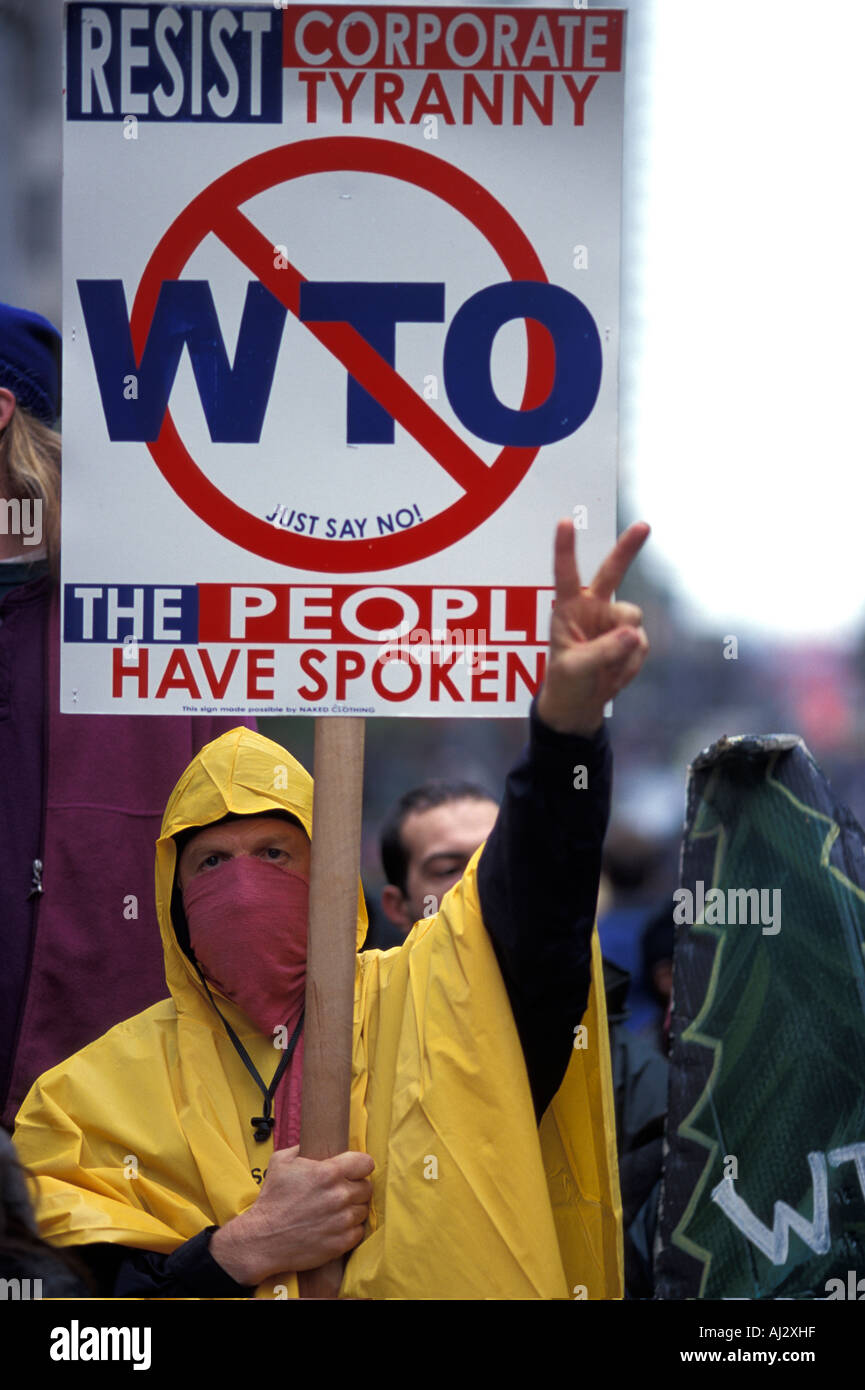 World trade organization protests hi-res stock photography and images ...