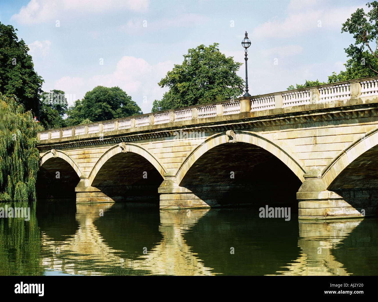 The Serpentine Bridge in Kensington Gardens London UK Stock Photo - Alamy