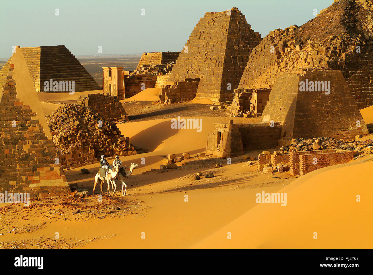 Meroe southern pyramids Stock Photo - Alamy