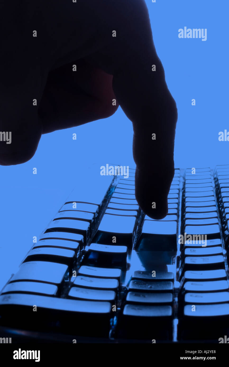 Finger typing delete key hi-res stock photography and images - Alamy