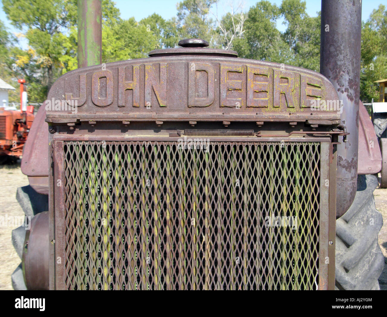 Close up of antique John Deere Tractor Engine Stock Photo - Alamy