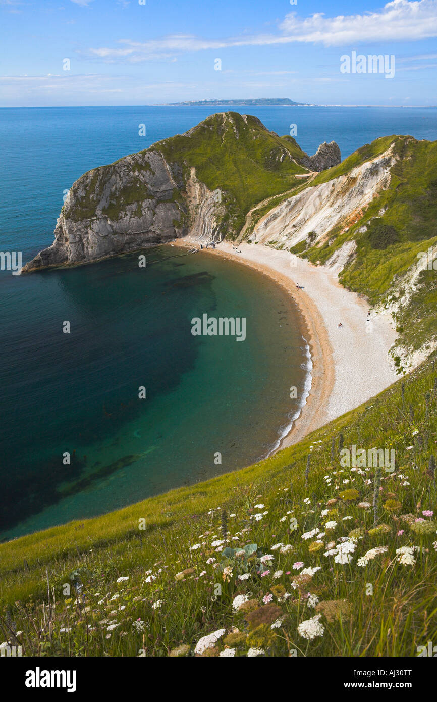 The beautiful Man O War cove in St Oswalds Bay, Dorset Stock Photo - Alamy