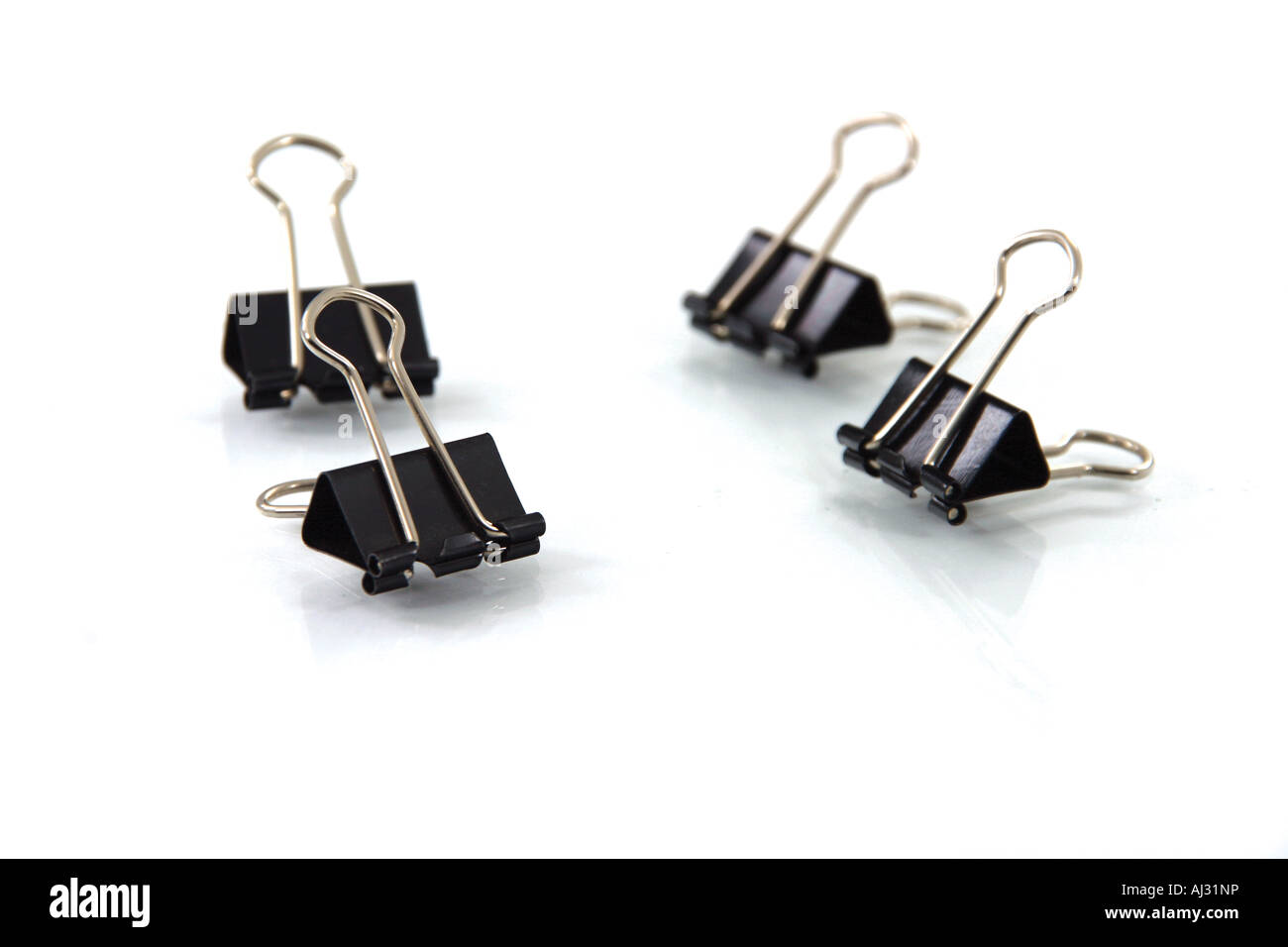 four paper binders in white background office stationary Stock Photo ...