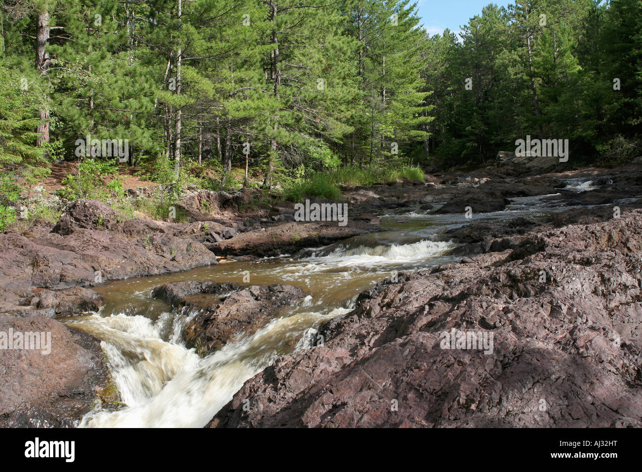 Aminicon Falls, Upper Reach of River Stock Photo - Alamy