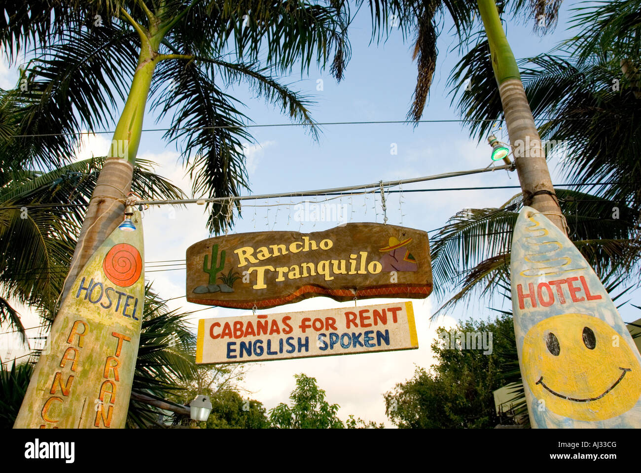 Tulum beach sign hi-res stock photography and images - Alamy