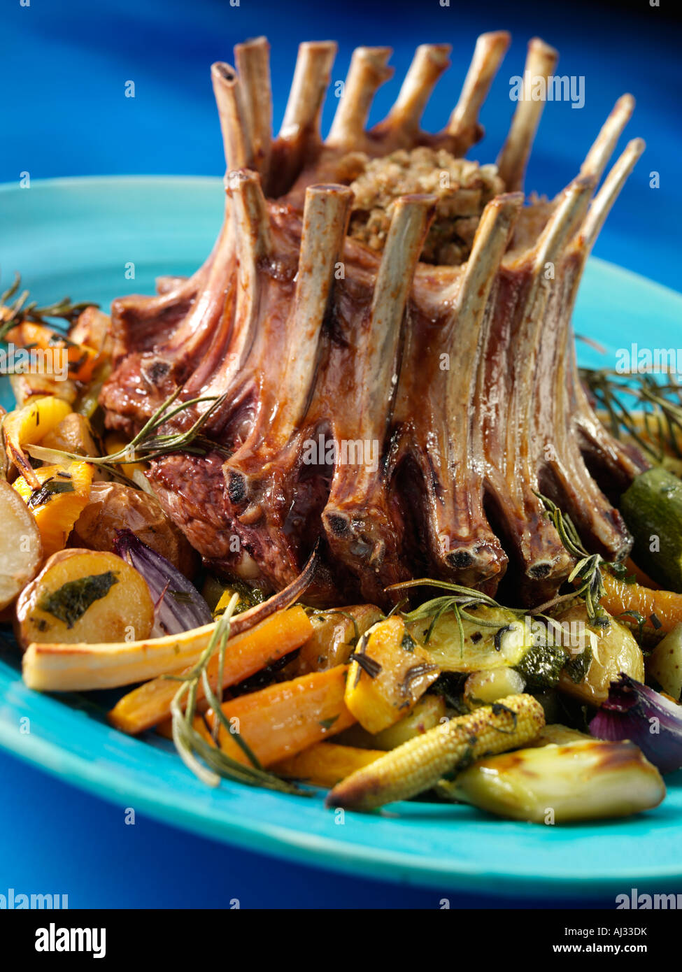 French trimmed roast lamb chops crown hi-res stock photography and ...