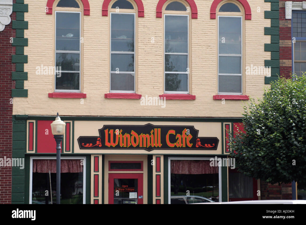 Windmill Cafe storefront, Pella Iowa Stock Photo - Alamy