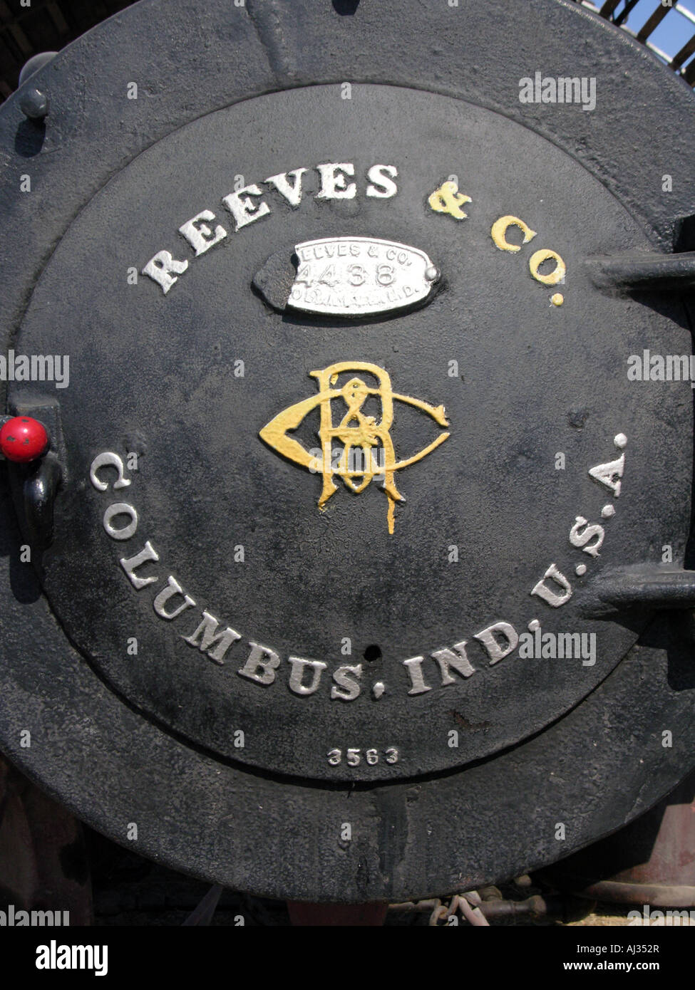 Close up of Antique Reeves Steam Engine Stock Photo - Alamy