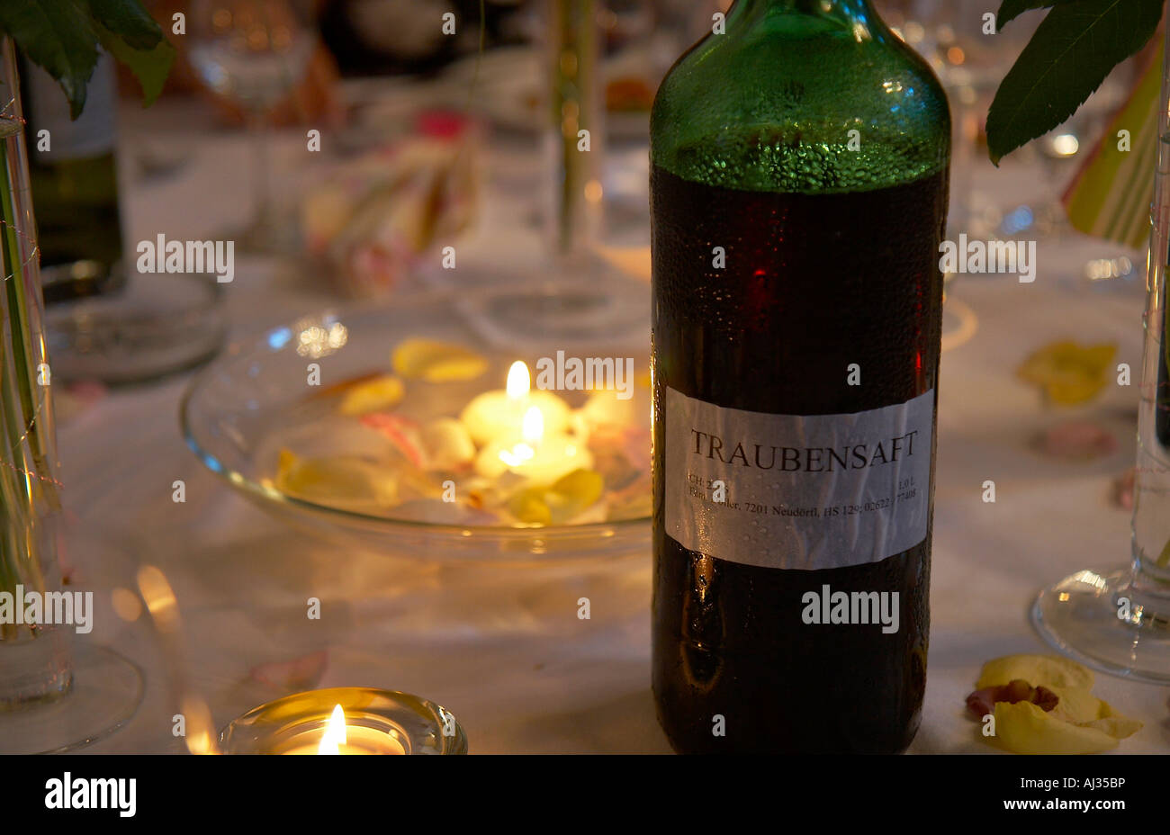 bottle on table Stock Photo - Alamy