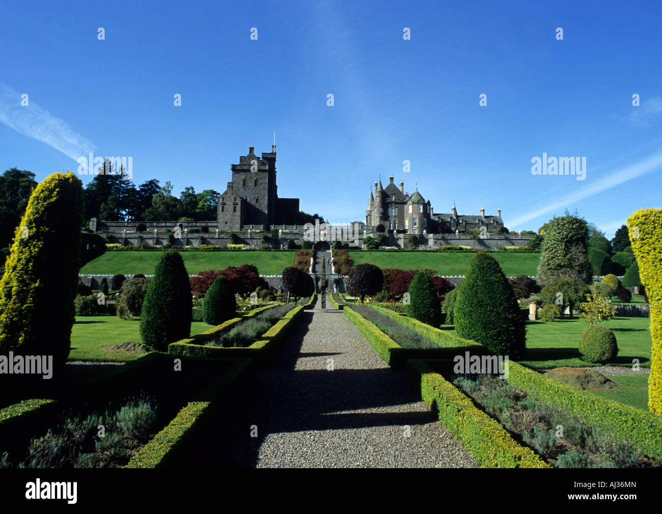 Drummond Castle And Gardens in Crieff Perthshire Scotland Uk Stock ...