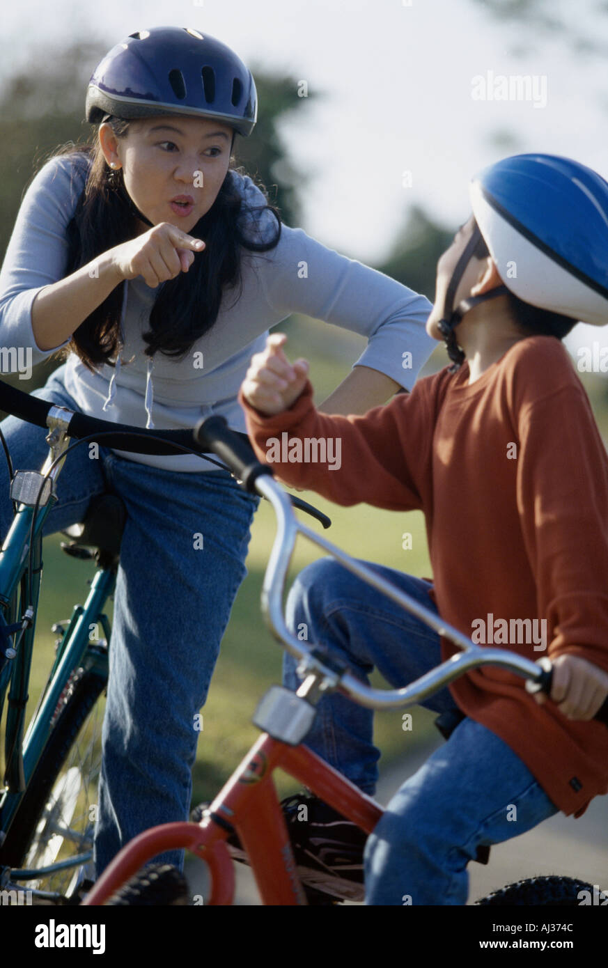Stern mother pointing hi-res stock photography and images - Alamy