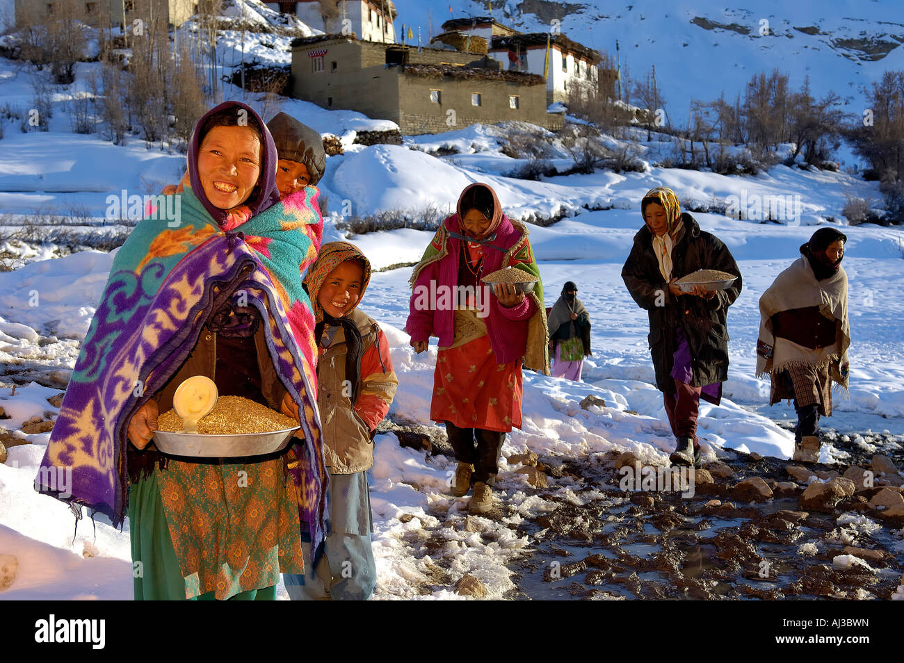 India, Jammu and Kashmir, Ladakh Himalaya, Spiti Valley, Lhalung ...
