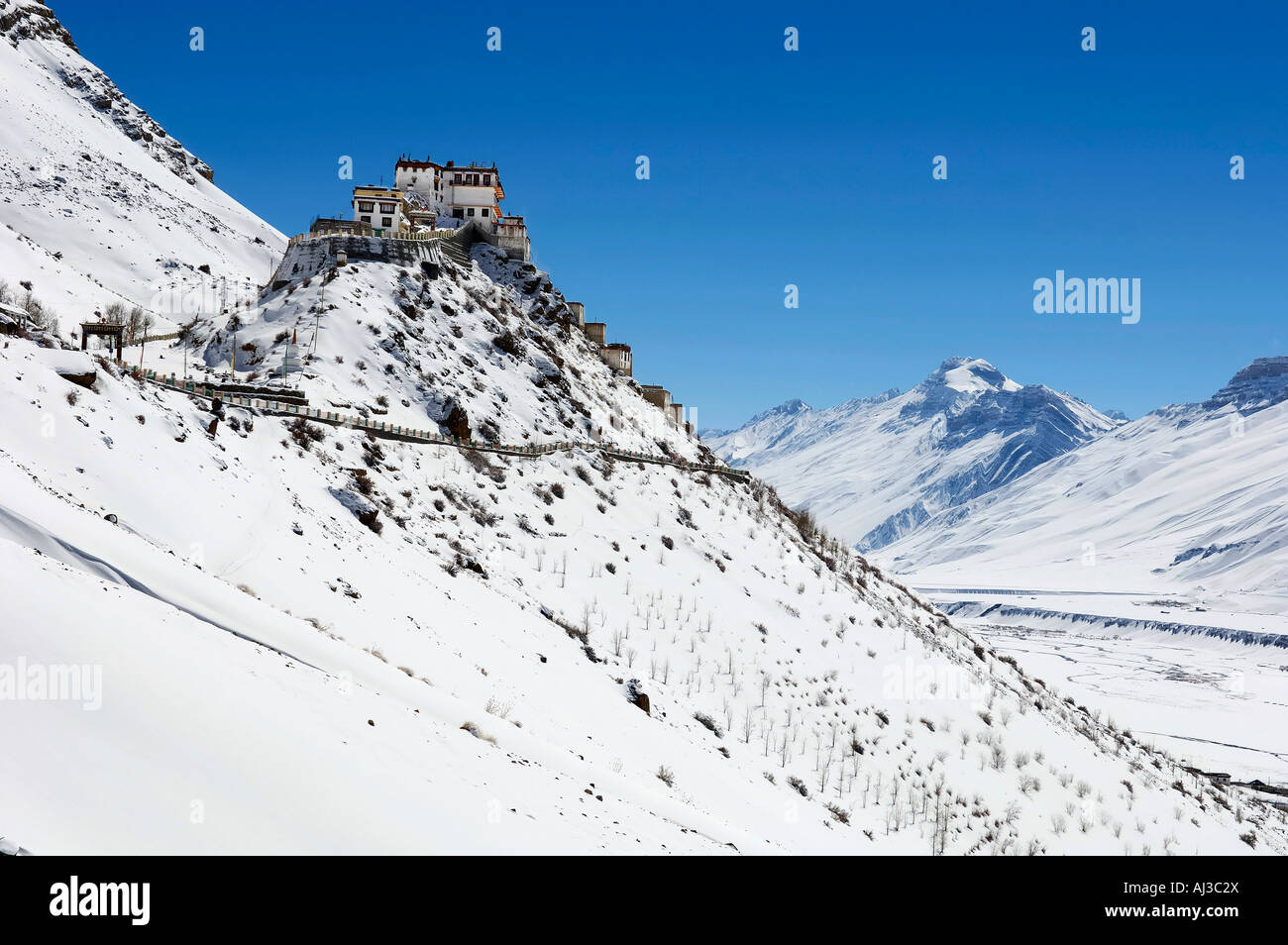 India, Jammu and Kashmir, Ladakh Himalaya, Spiti Valley, Kee Buddhist ...
