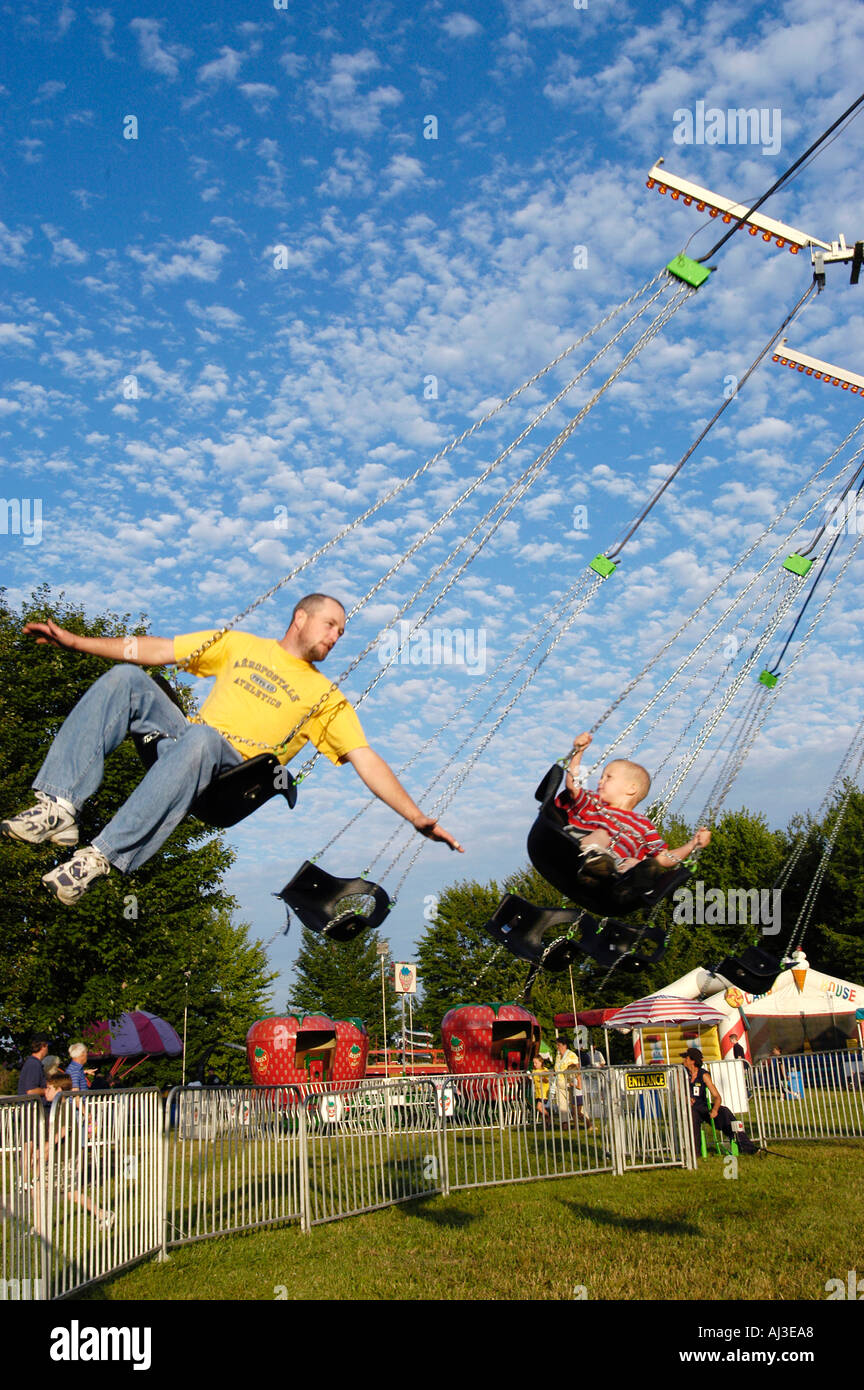 Family Rides Amusement Park Swing Stock Photo - Alamy