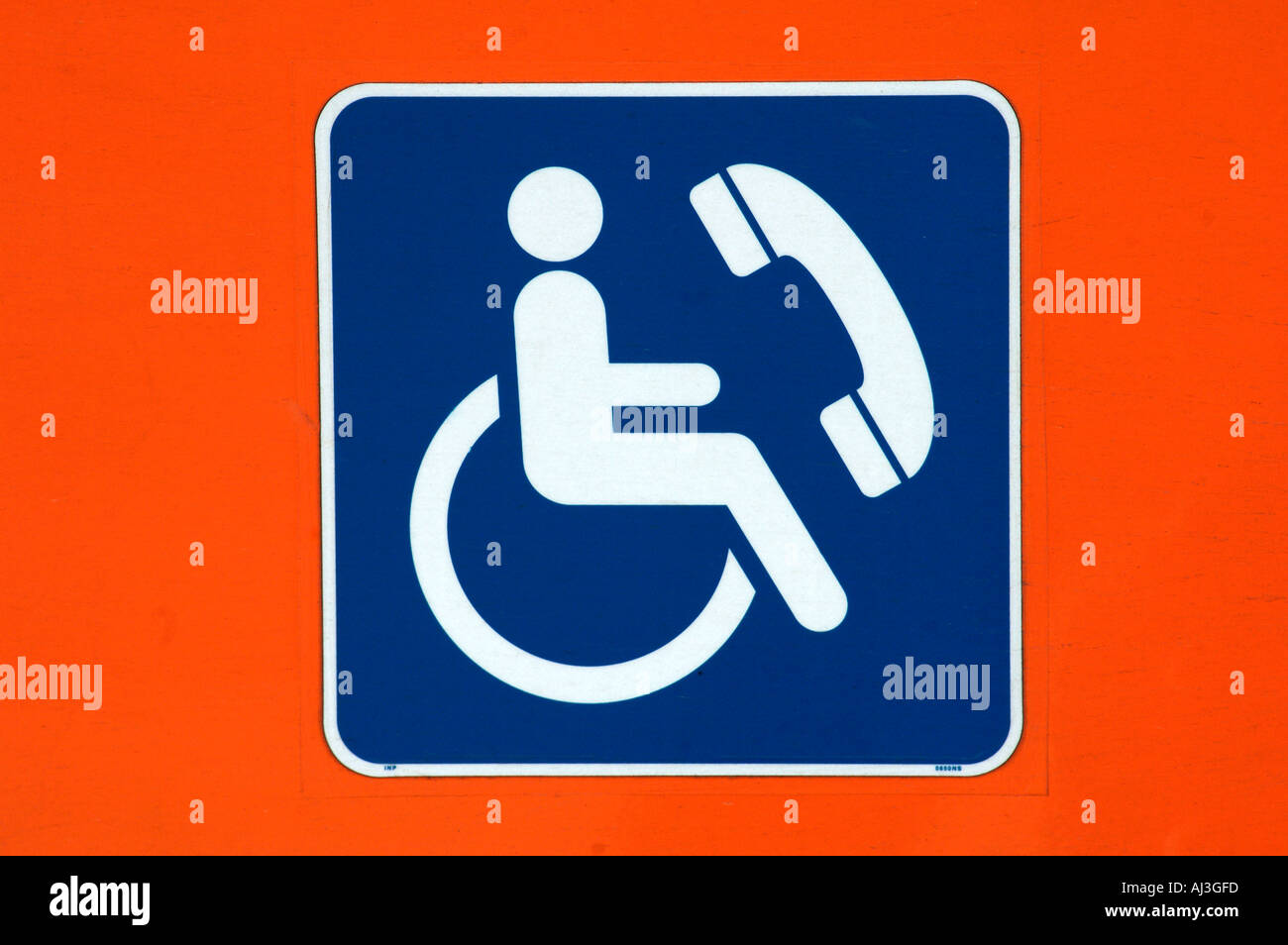 Handicap Sign Wheelchair Telephone Access Stock Photo - Alamy