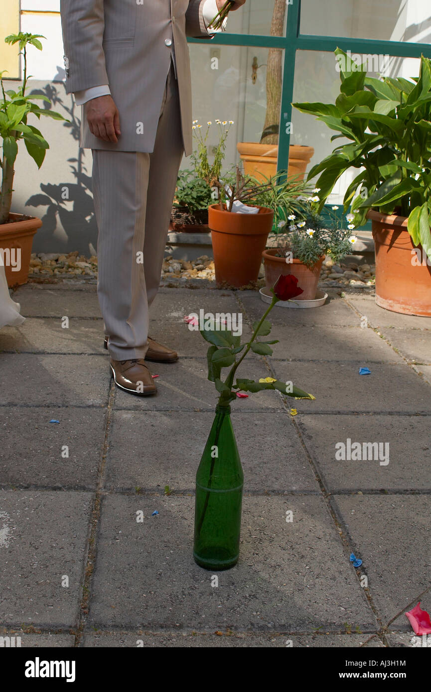 man with rose Stock Photo - Alamy