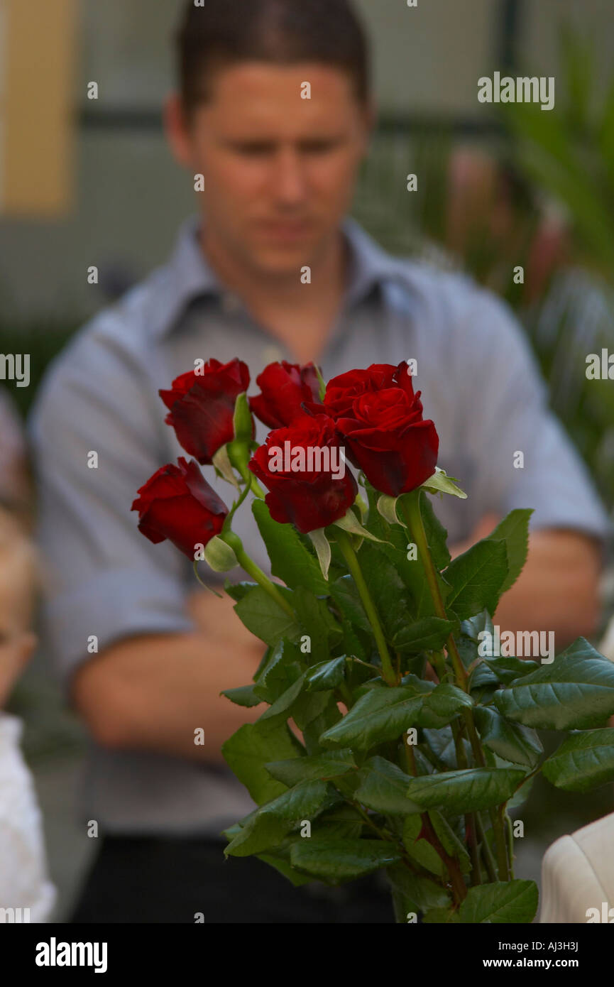 man with roses Stock Photo - Alamy