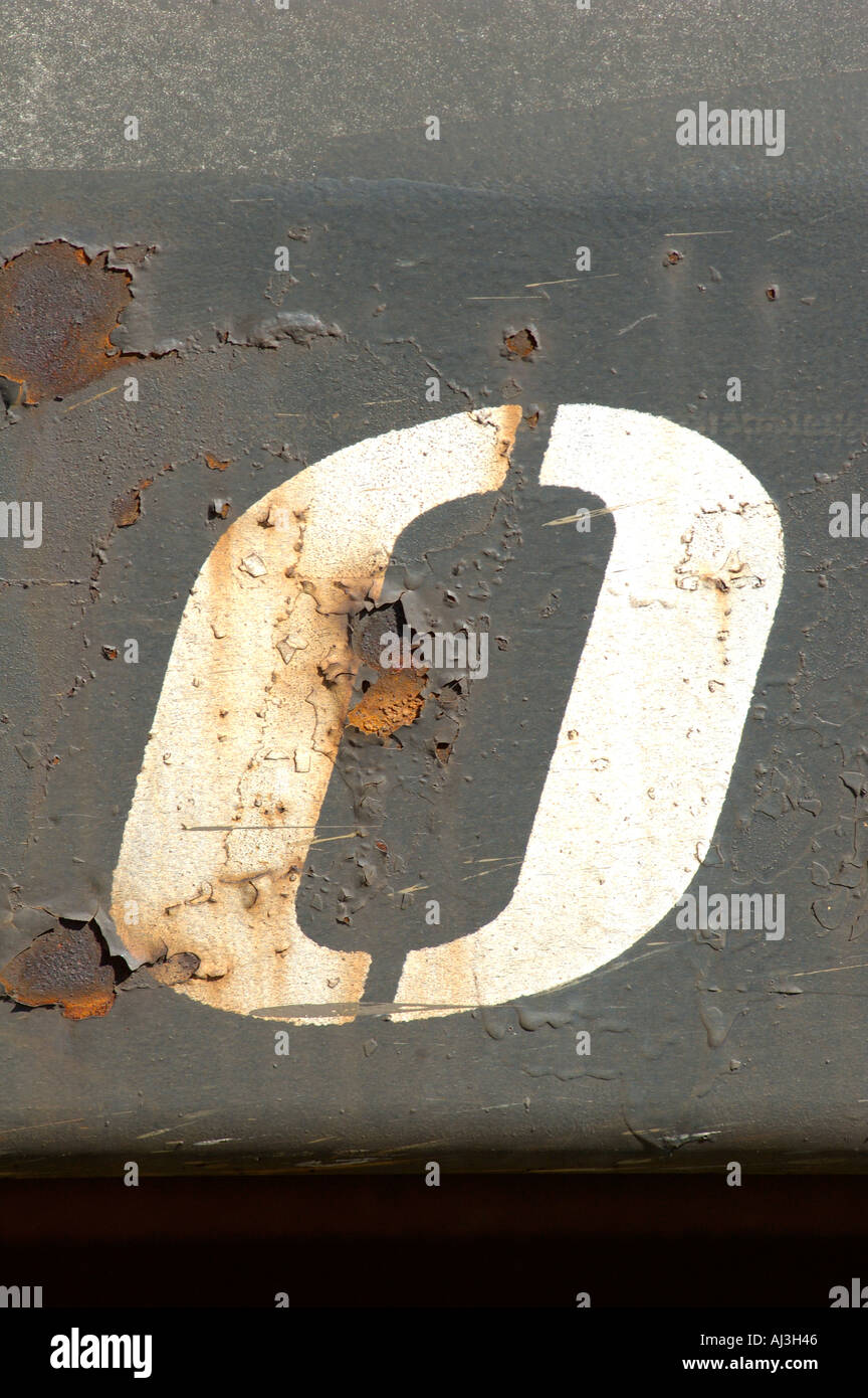 Letter or Number 0 Stock Photo - Alamy