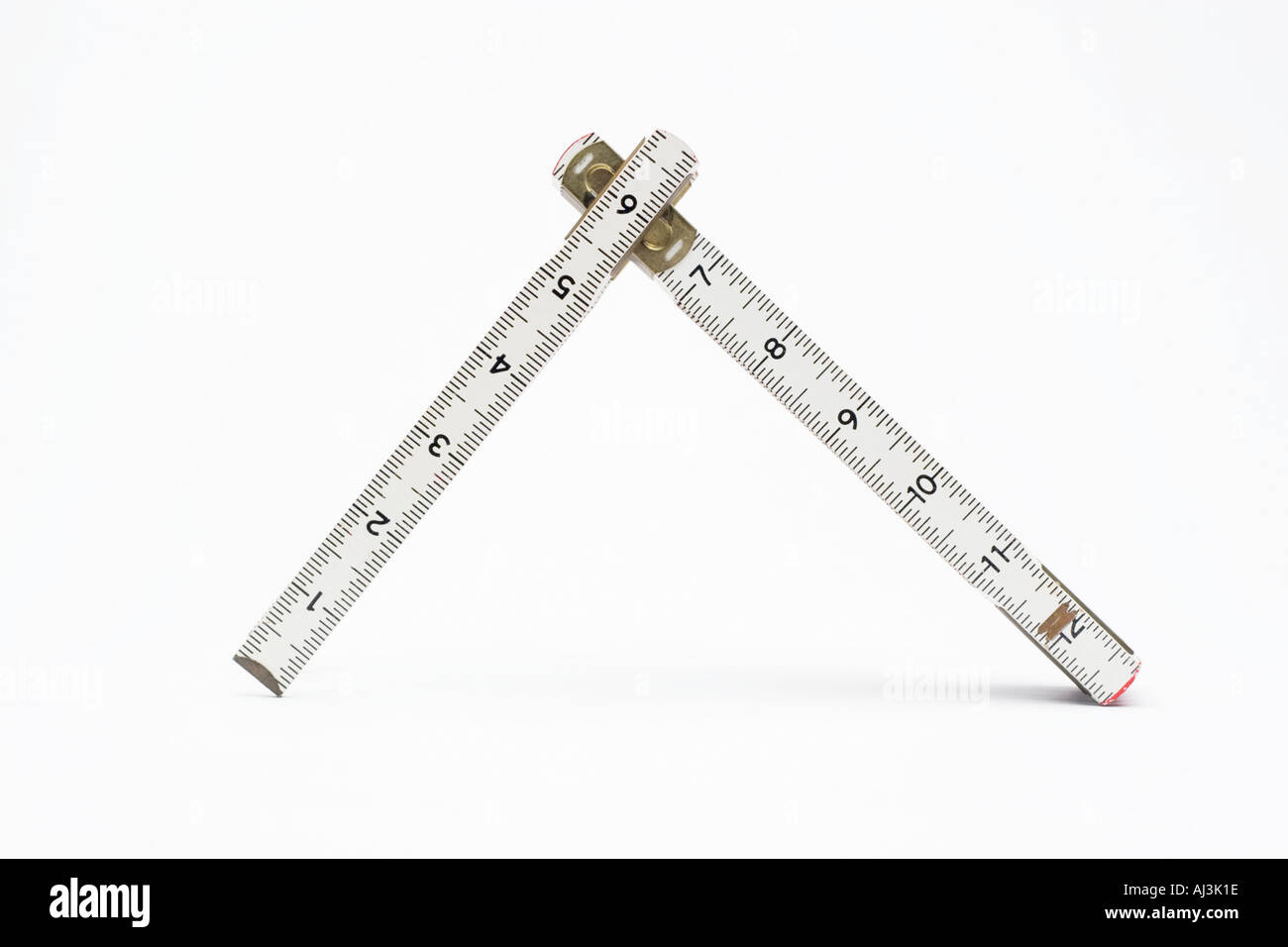 Wooden Measuring Ruler Inches Stock Photo - Alamy