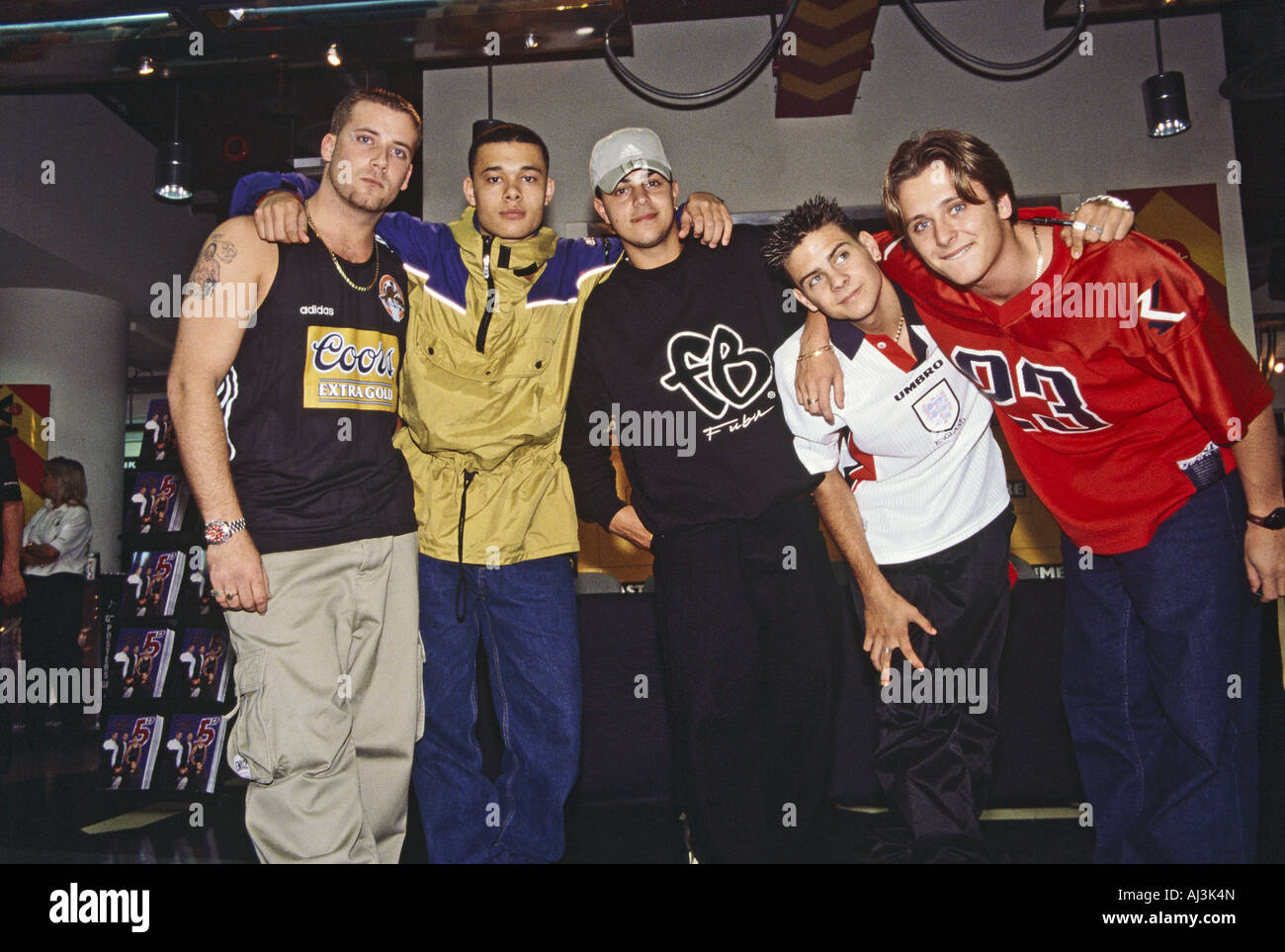 FIVE - UK boy band about 1998 Stock Photo - Alamy
