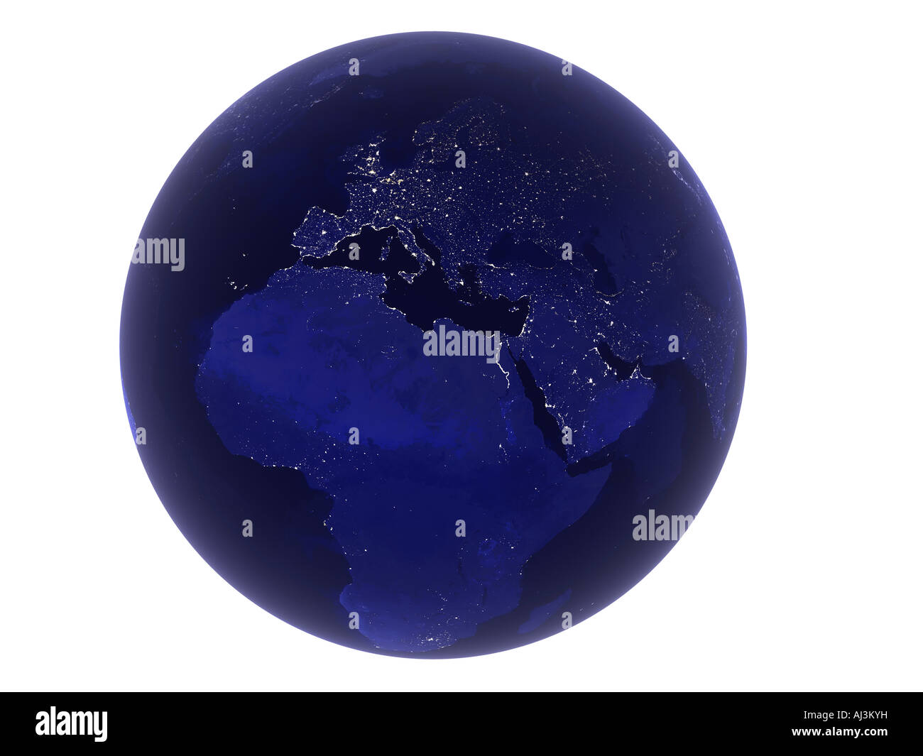 Europe map at night lights hi-res stock photography and images - Alamy