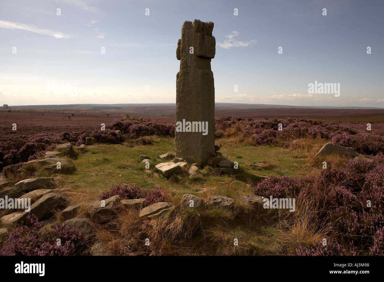 The Lilla Howe stone cross sits in the August heather Lilla Rigg ...