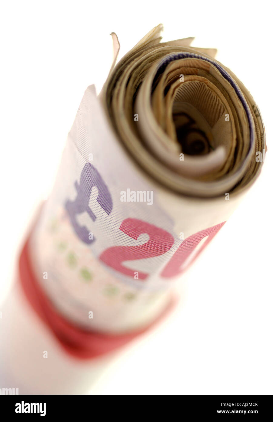 A Roll of Twenty Pound Notes Stock Photo - Alamy