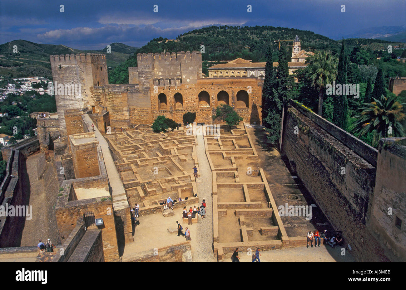 The Alcazaba Fortress at Alhambra, Granada (Spain Stock Photo - Alamy