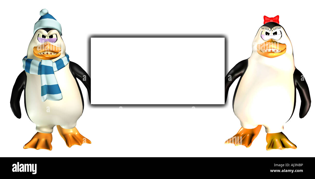 Penguins sign Cut Out Stock Images & Pictures - Alamy