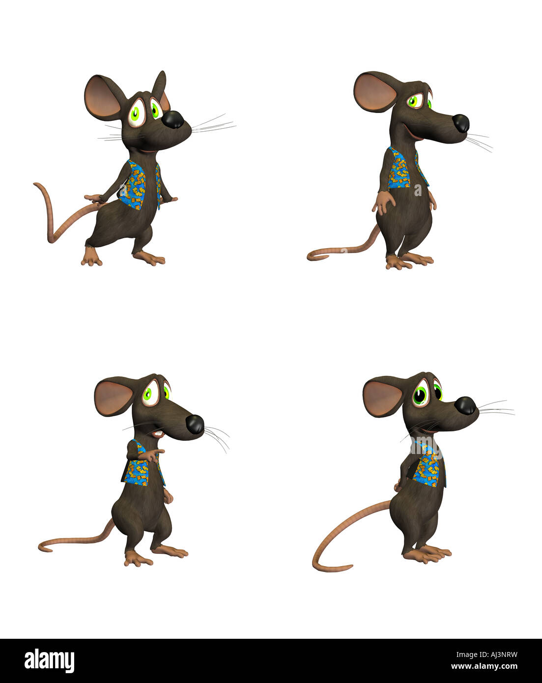 Cartoon mouse pack different poses hi-res stock photography and images ...