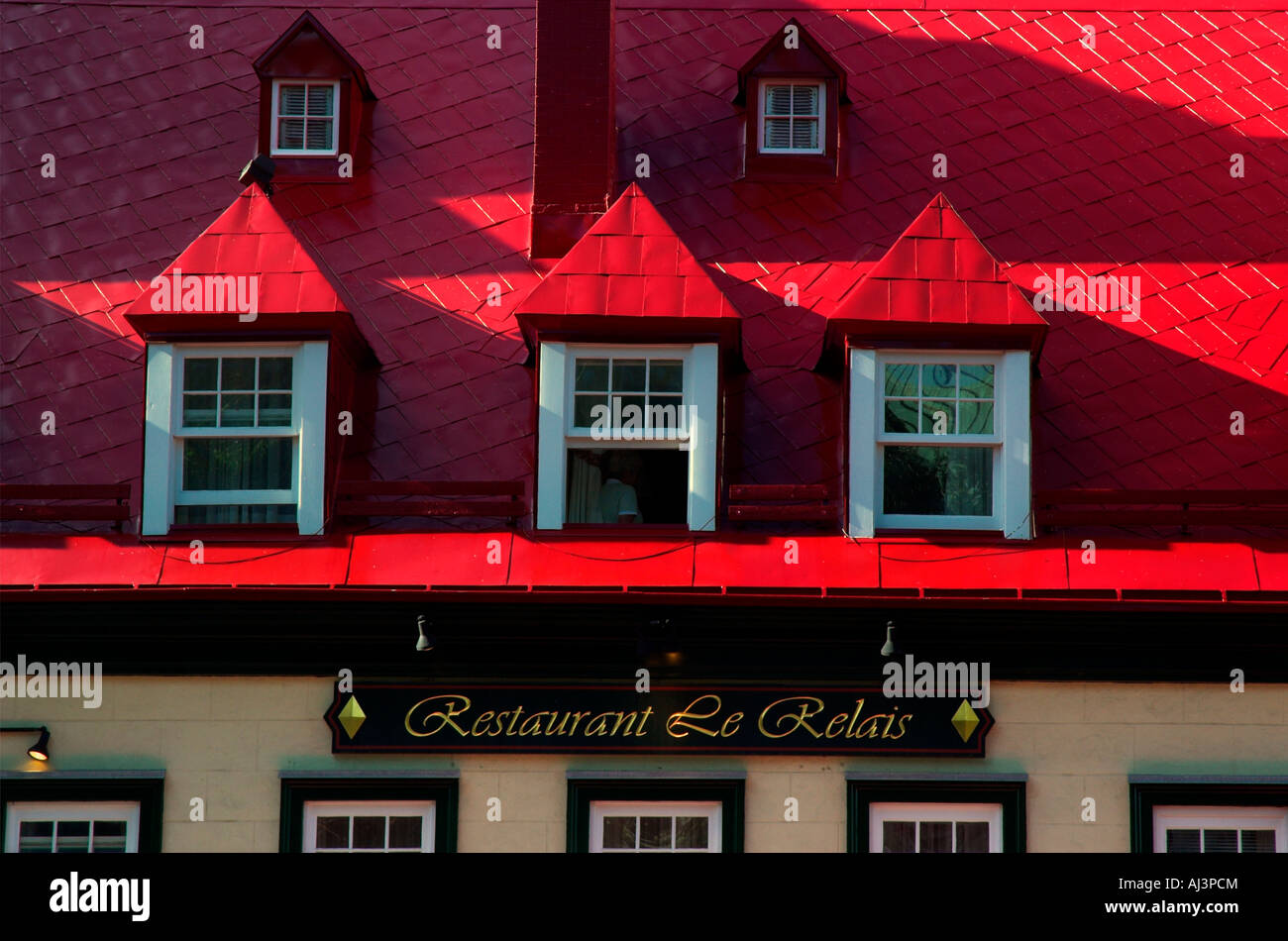 Detail red roof on restaurant hi-res stock photography and images - Alamy