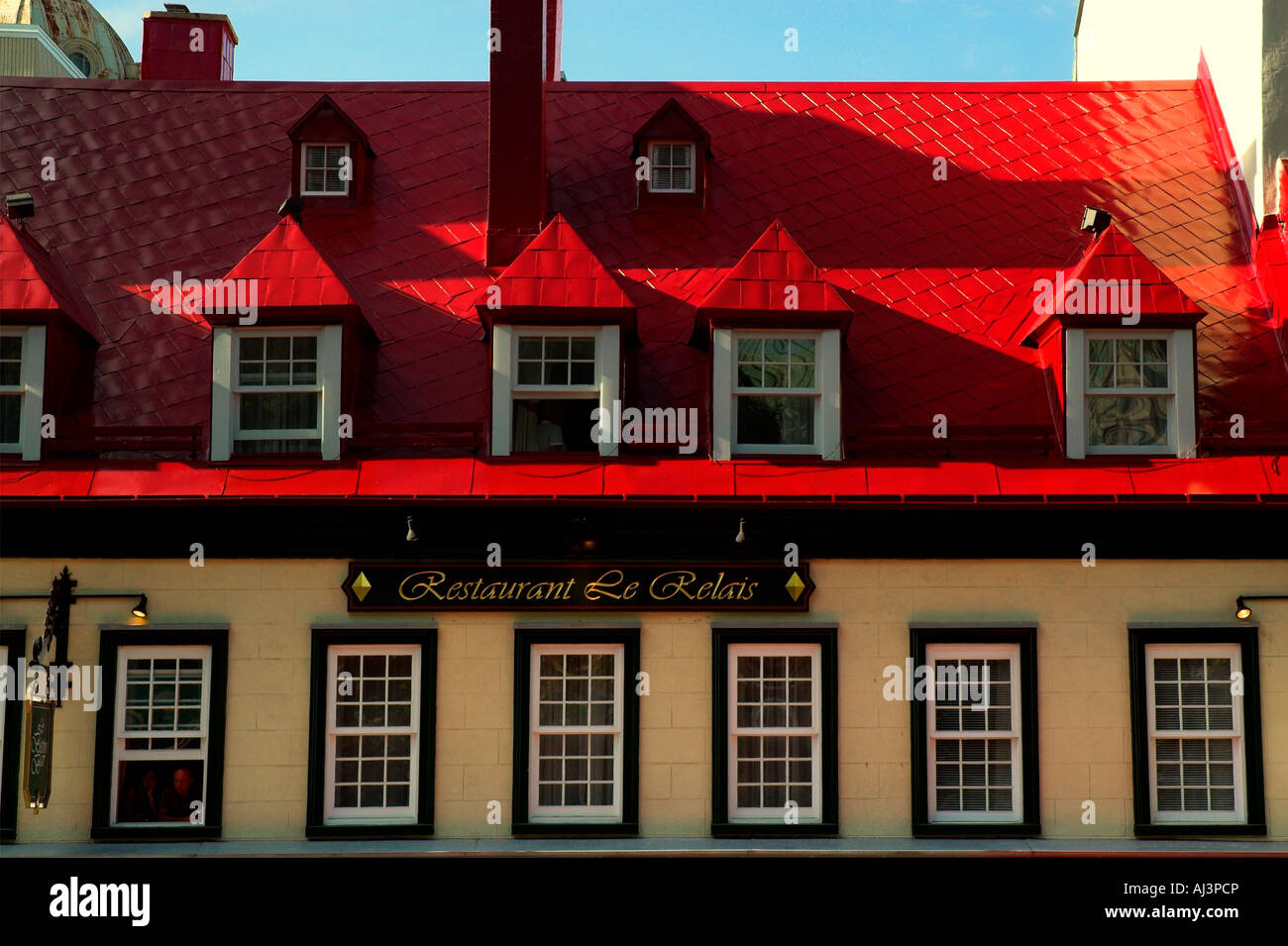Detail red roof on restaurant hi-res stock photography and images - Alamy