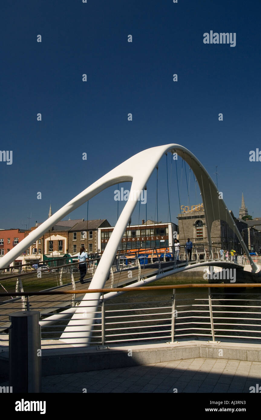 The new pedestrian bridge over the Boyne river at Drogheda, linking the ...