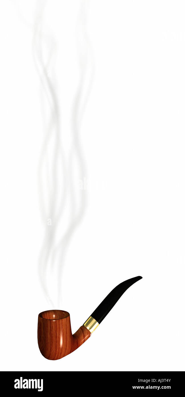 Pipe with Smoke Stock Photo - Alamy