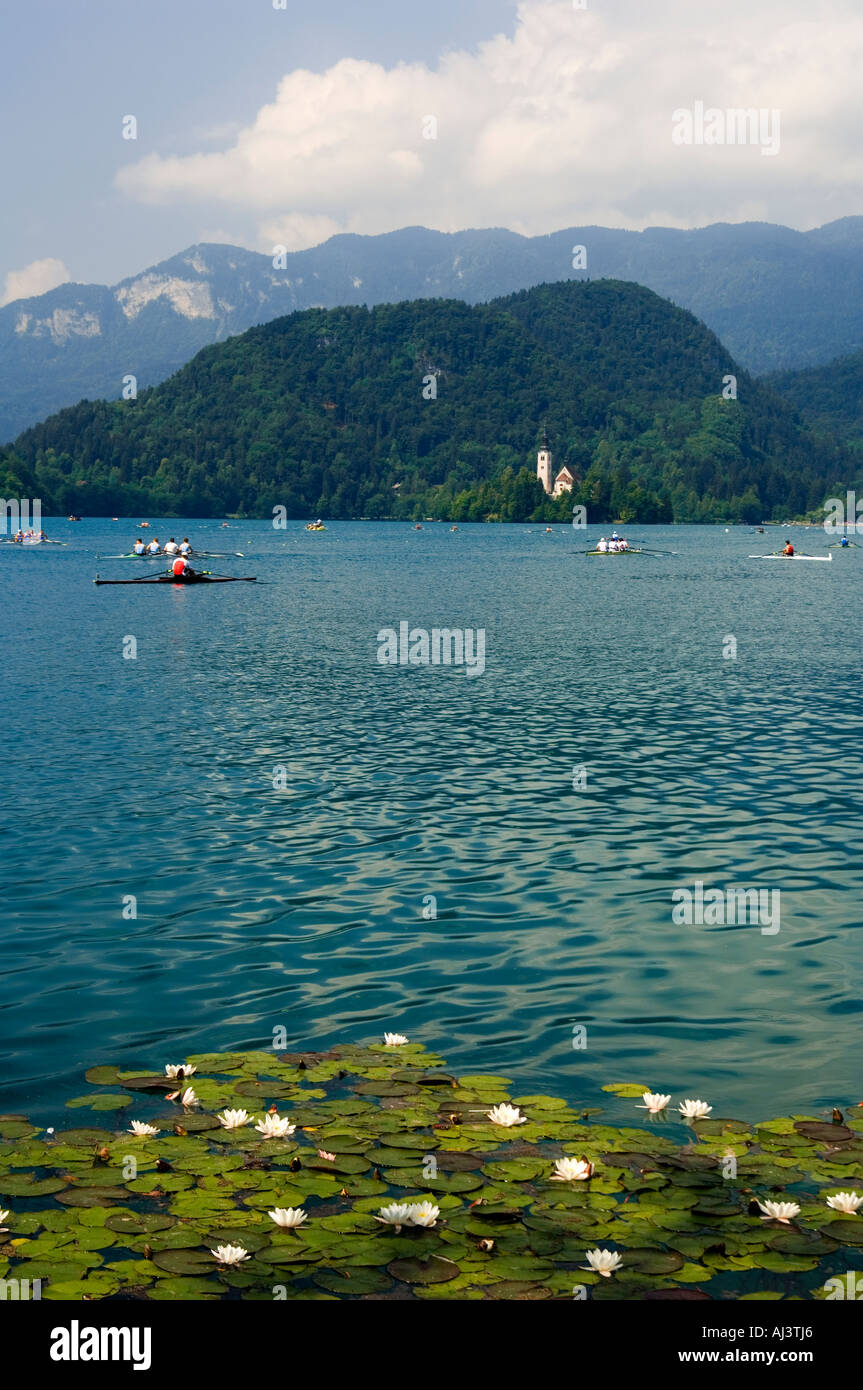 The beautiful setting of Lake Bled, Slovenia, is a location for ...