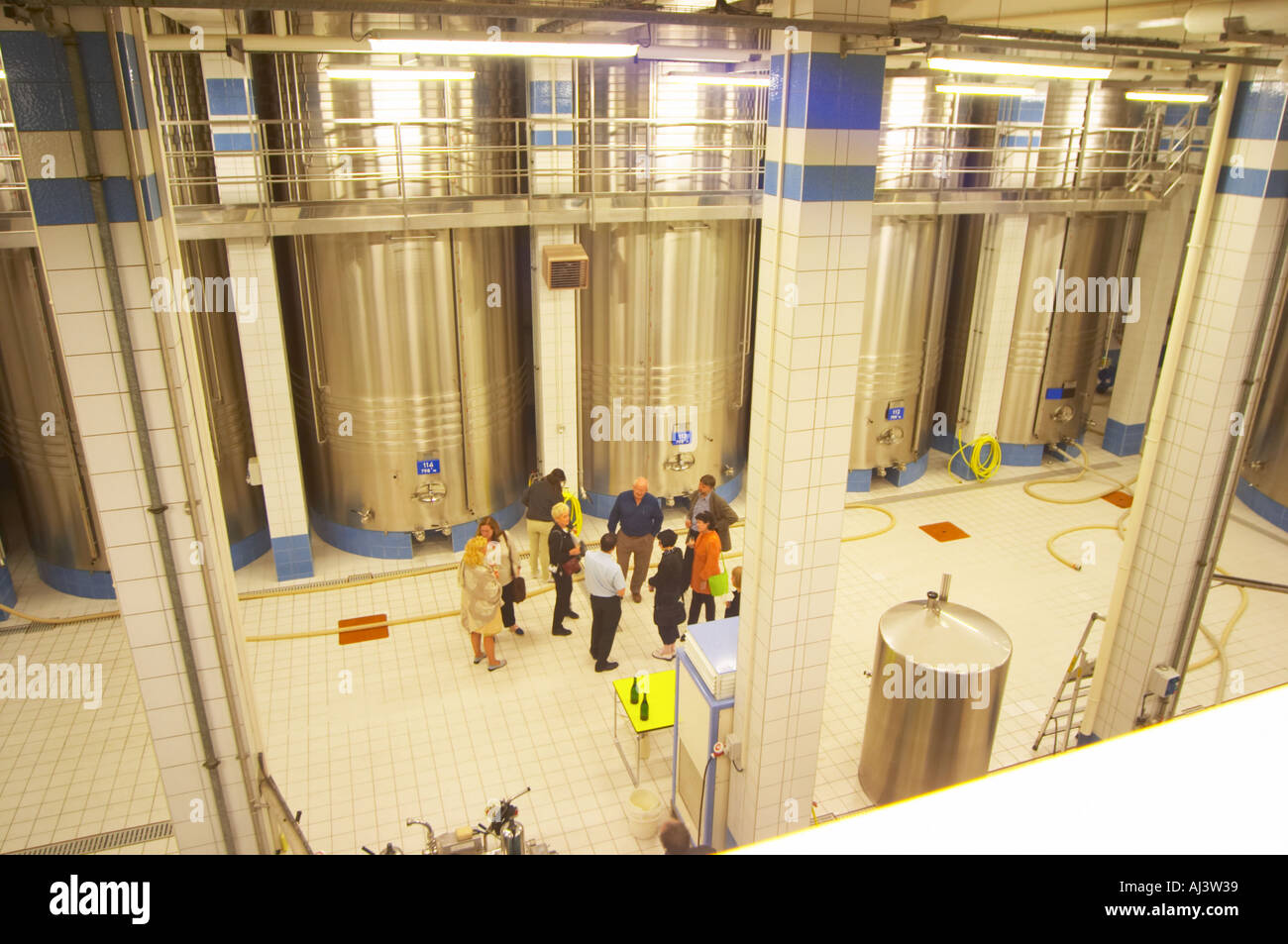 In the winery: The main blending room with many very big blending and ...