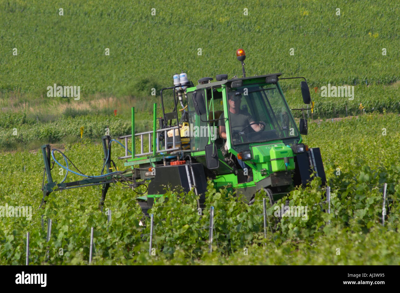 Spraying pesticide vineyard france hi-res stock photography and images ...