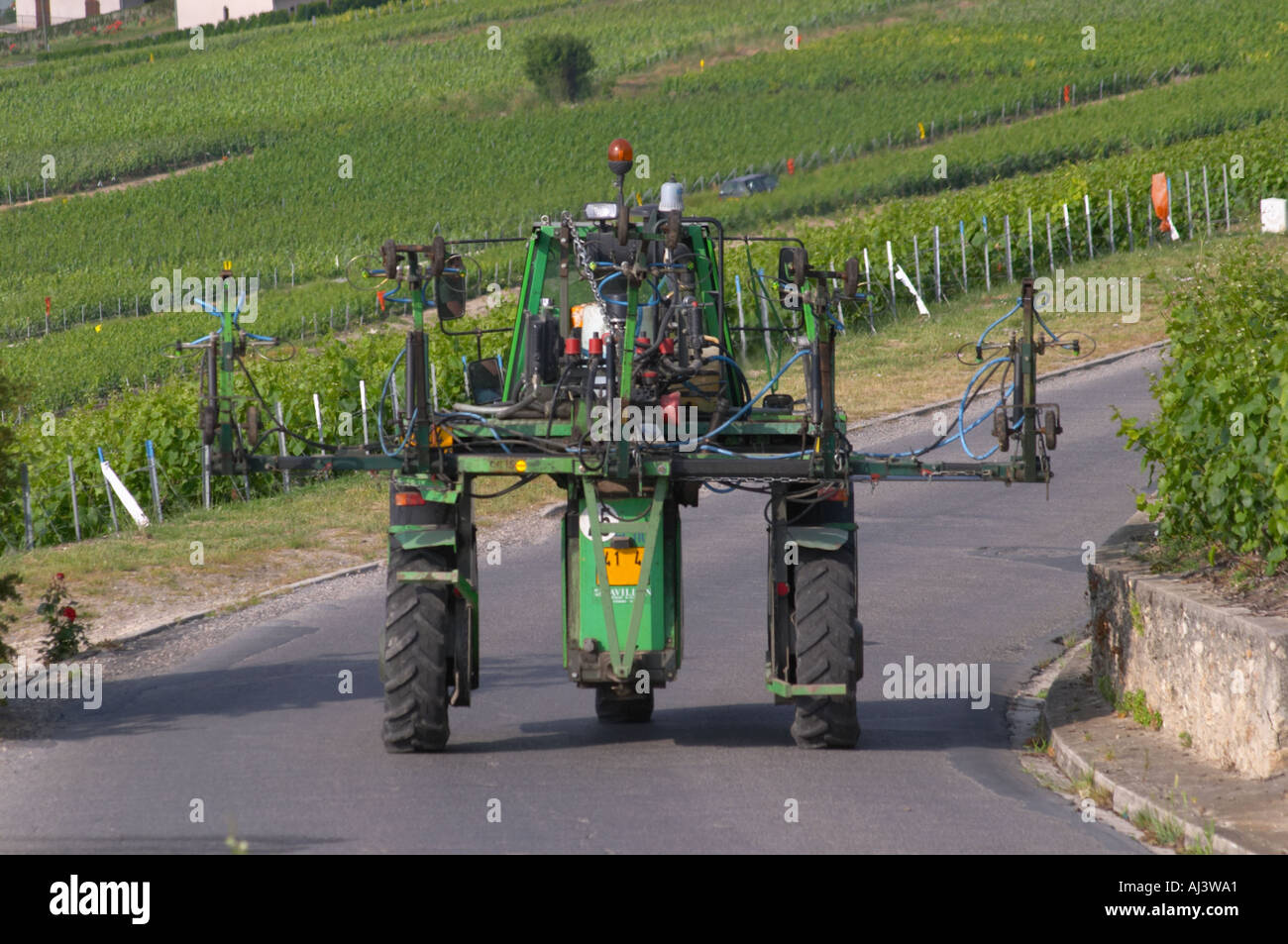 Spraying pesticide vineyard france hi-res stock photography and images - Alamy