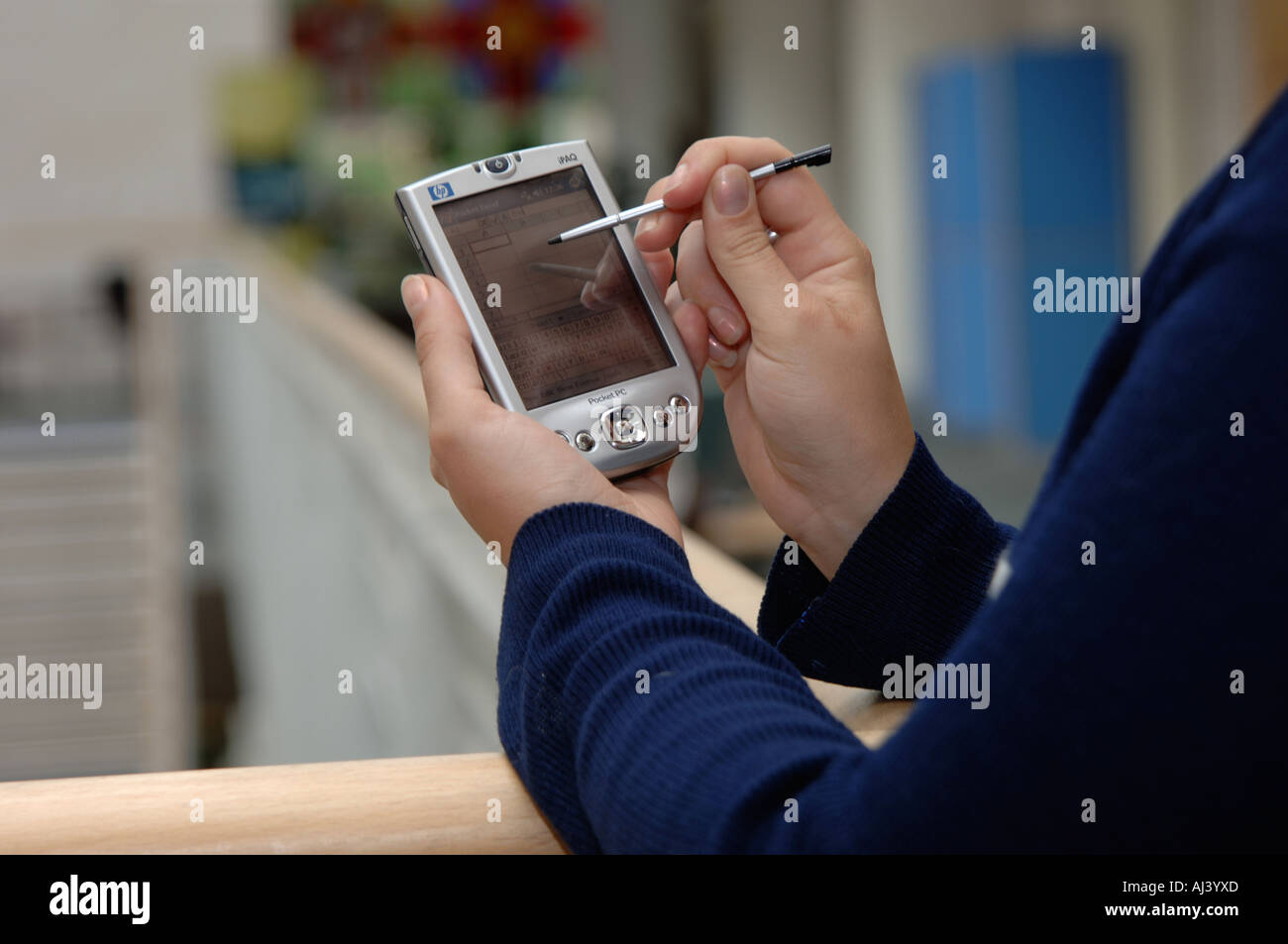 hand held personal organizer Stock Photo - Alamy