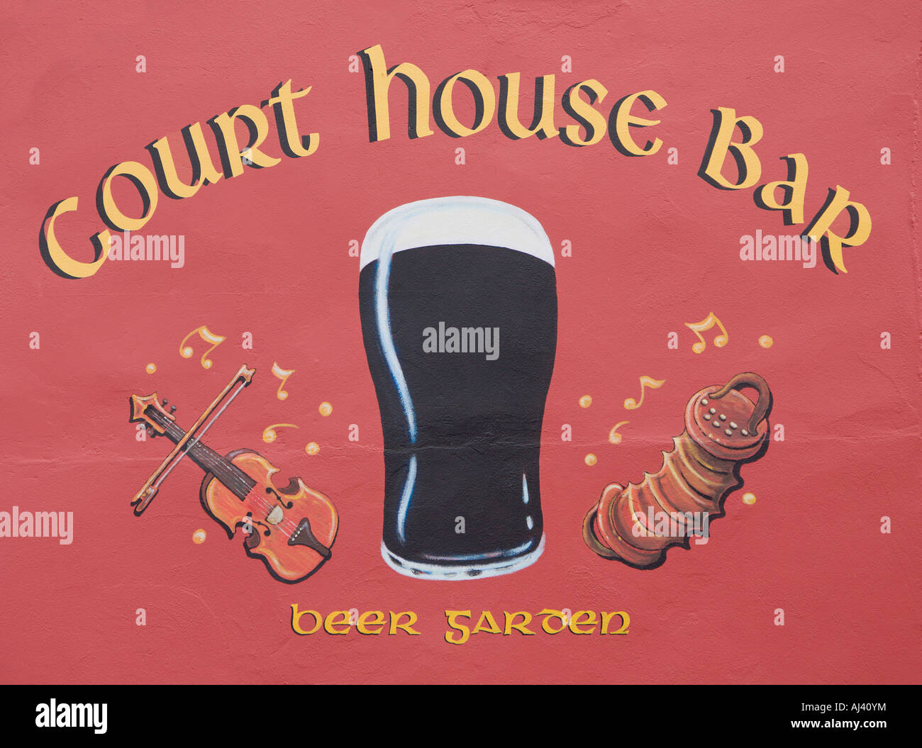 Painted pub sign Dingle Dingle Peninsula County Kerry Ireland Stock ...