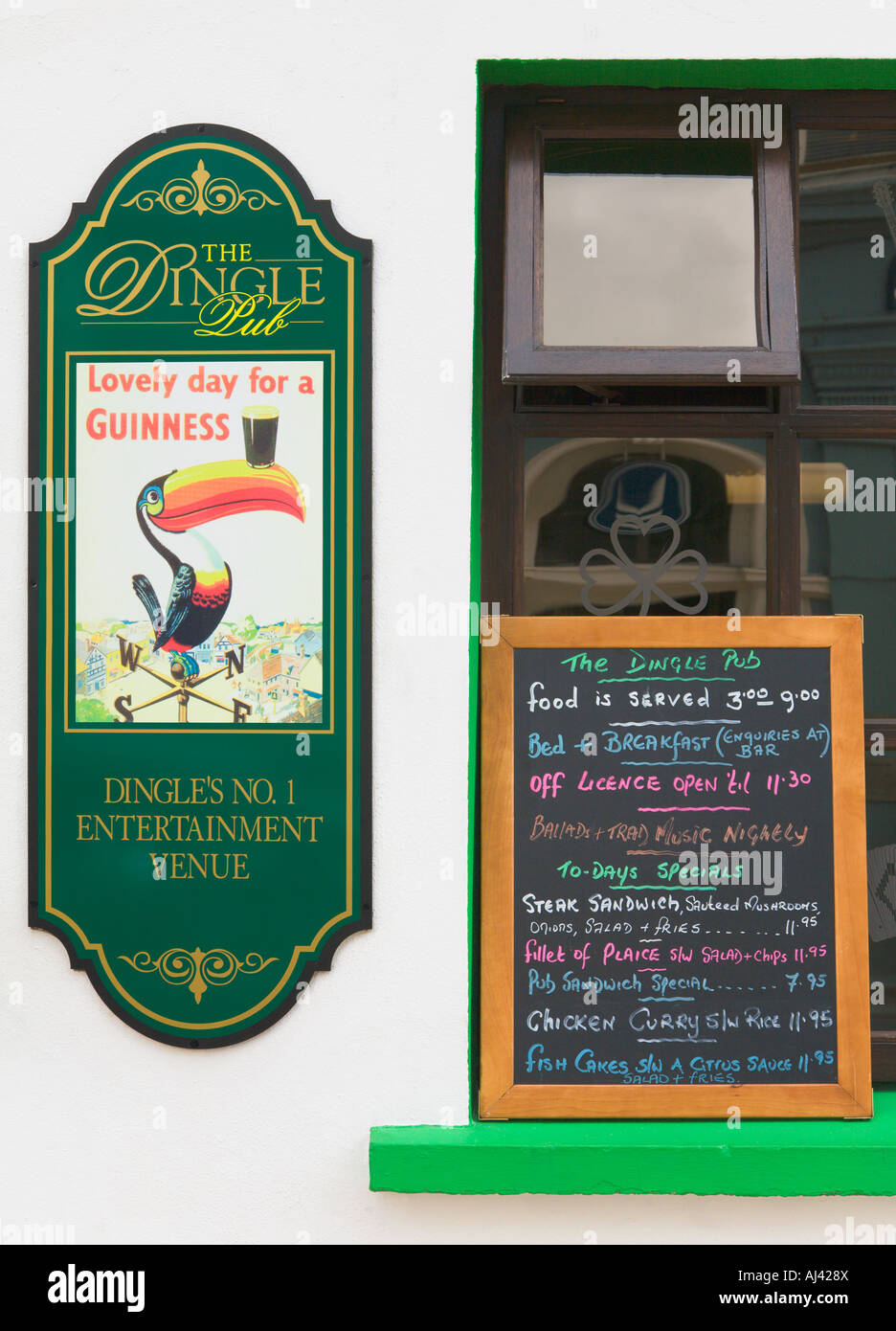 Guinness sign The Dingle Pub Dingle Dingle Peninsula County Kerry ...