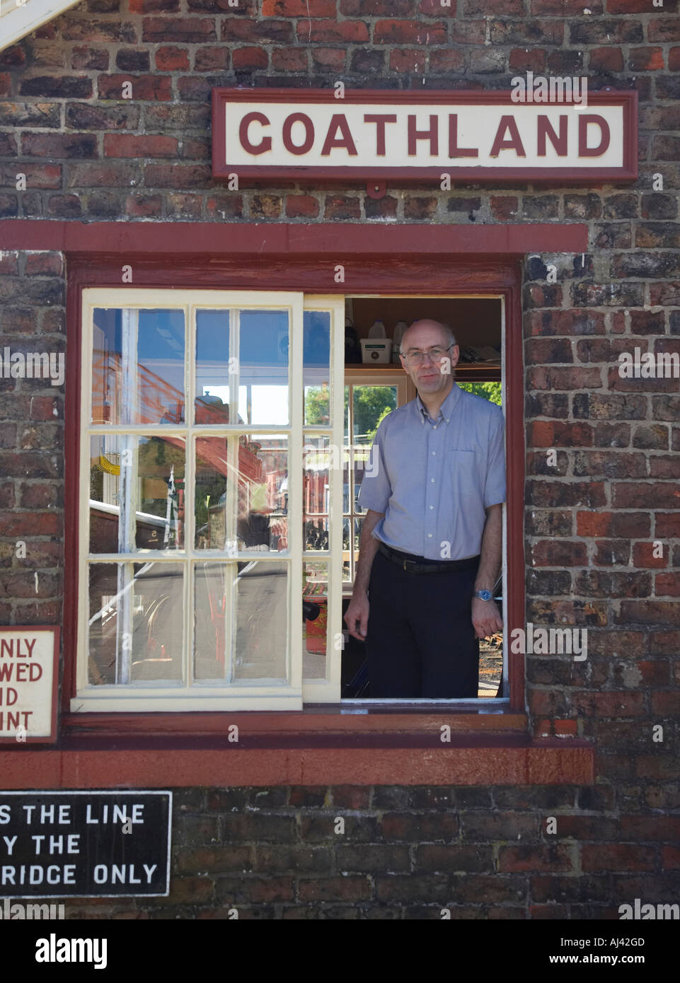 Signal Box attendant North Yorkshire Moors Historic Railway Goathland ...